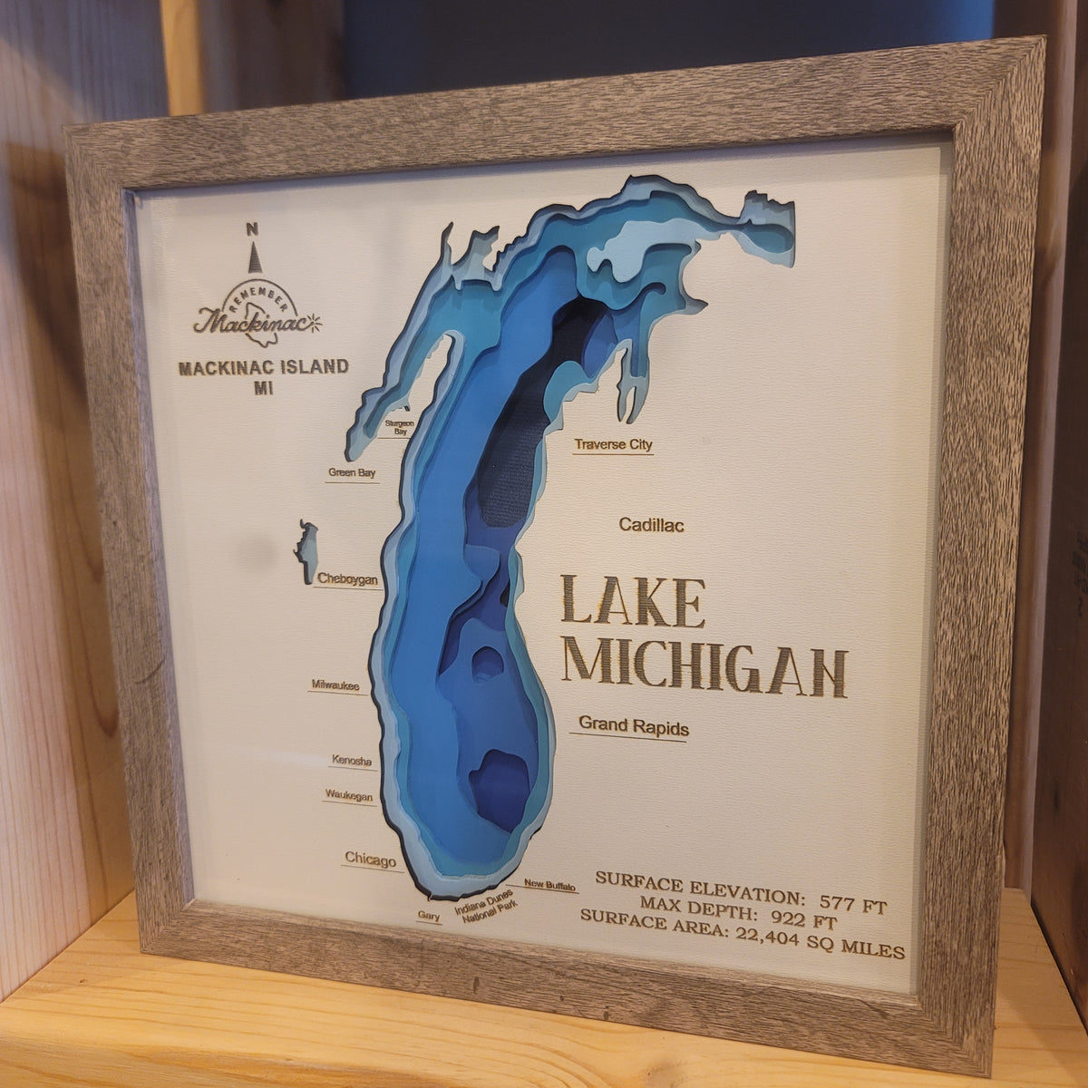 Lake Michigan depth map – Remember Mackinac