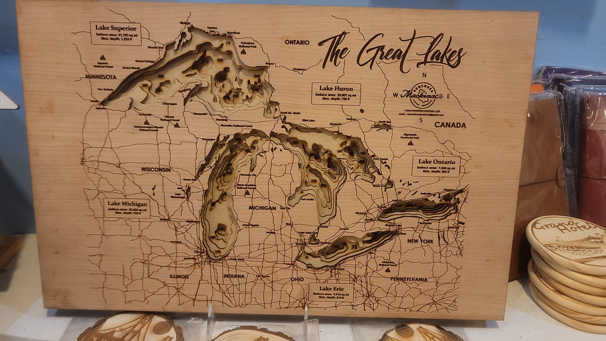 Great Lakes Depth Map – Remember Mackinac
